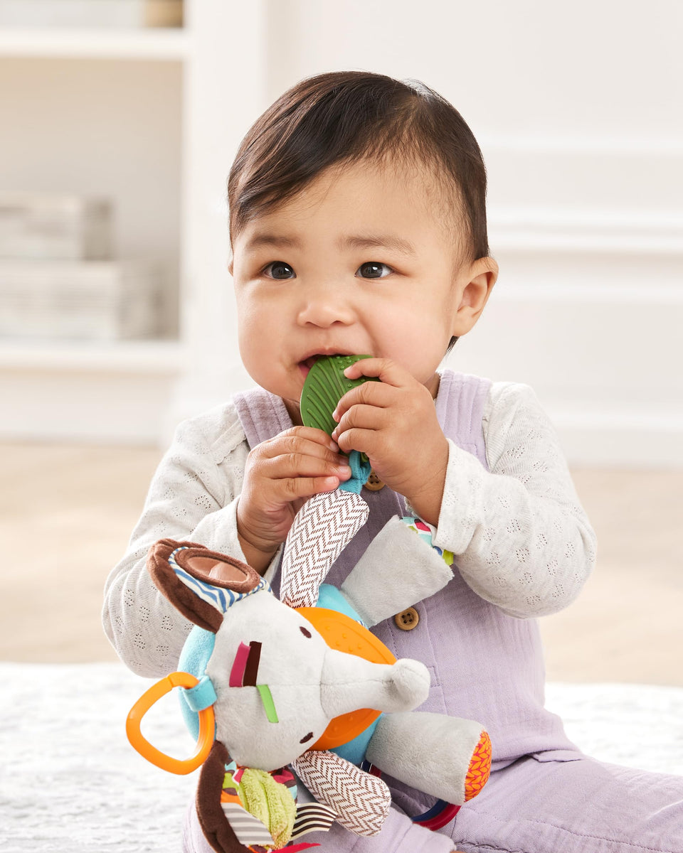 Elephant Teether with Rattles, Crinkles & On-the-Go Playtime Fun ...