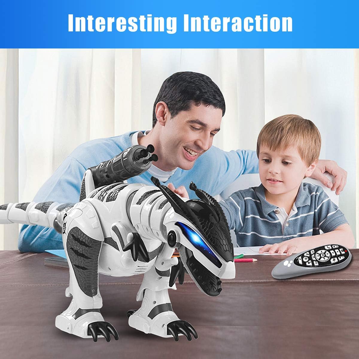 DinoRover RC T-Rex Robot Dinosaur - Interactive Toy with Remote | 3 ...