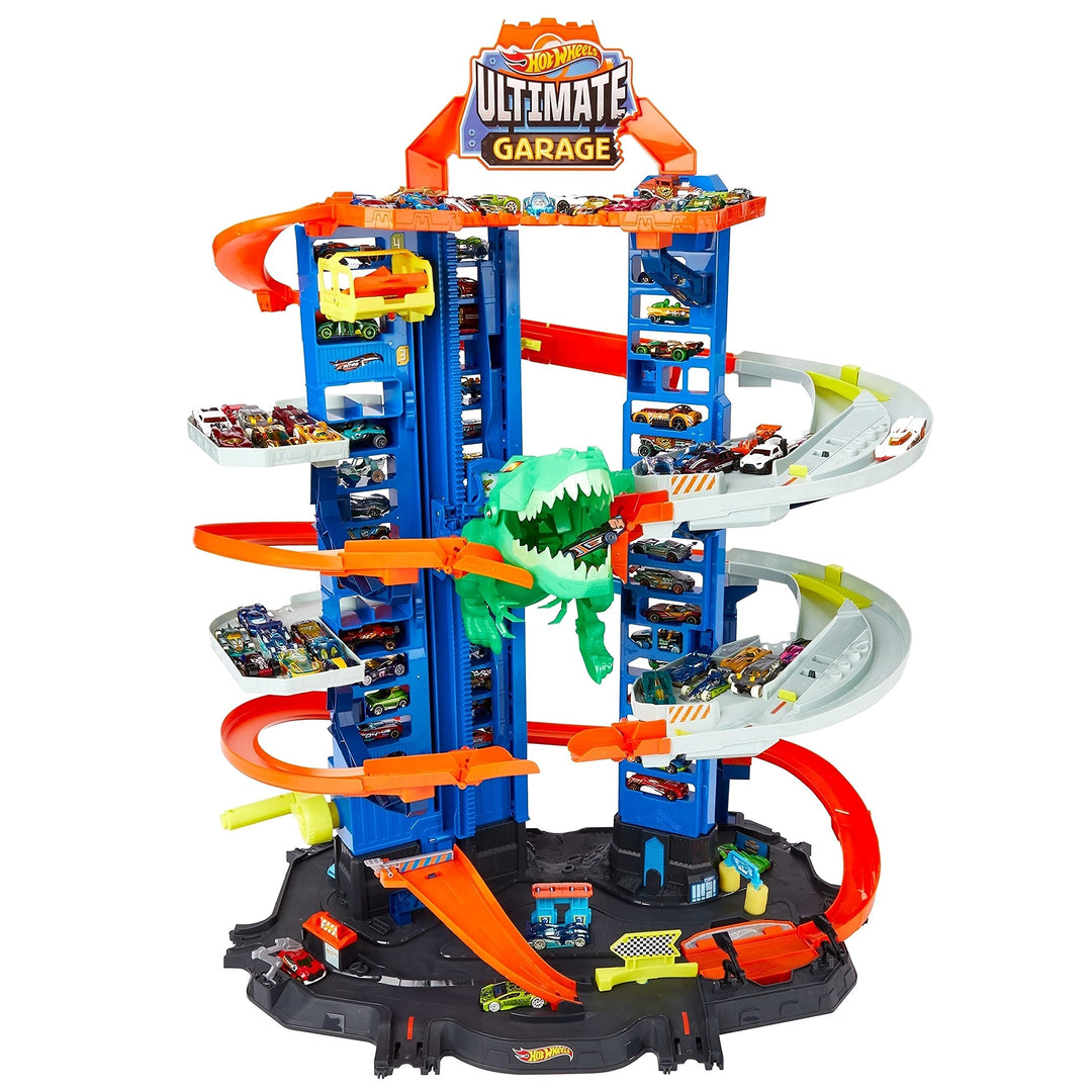 T Rex Ultimate Hot Wheels Car Garage Over 3 Feet Tall Smart Kids Planet